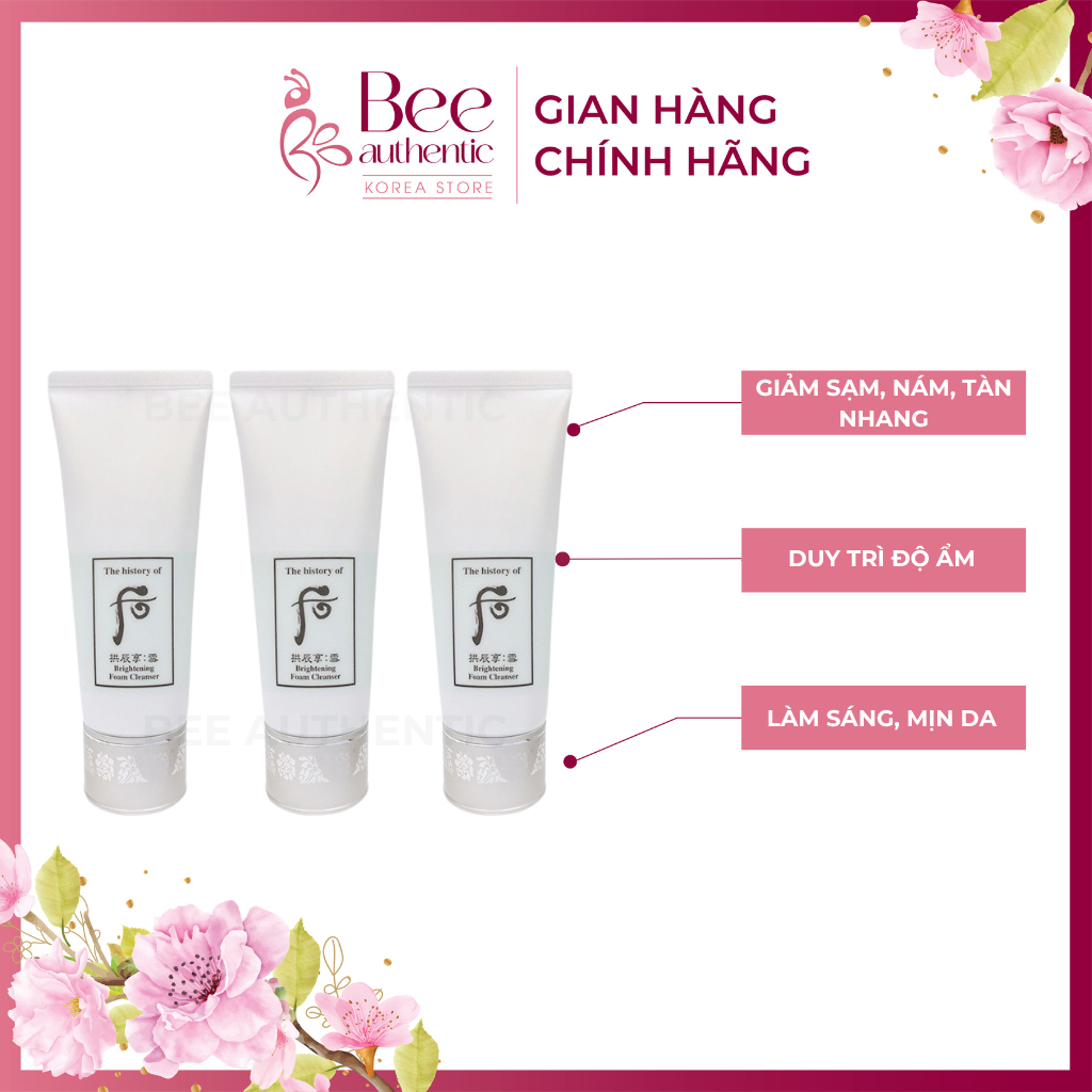 Whoo Brightening Foam Cleanser royal skin whitening Cleanser deeply ...