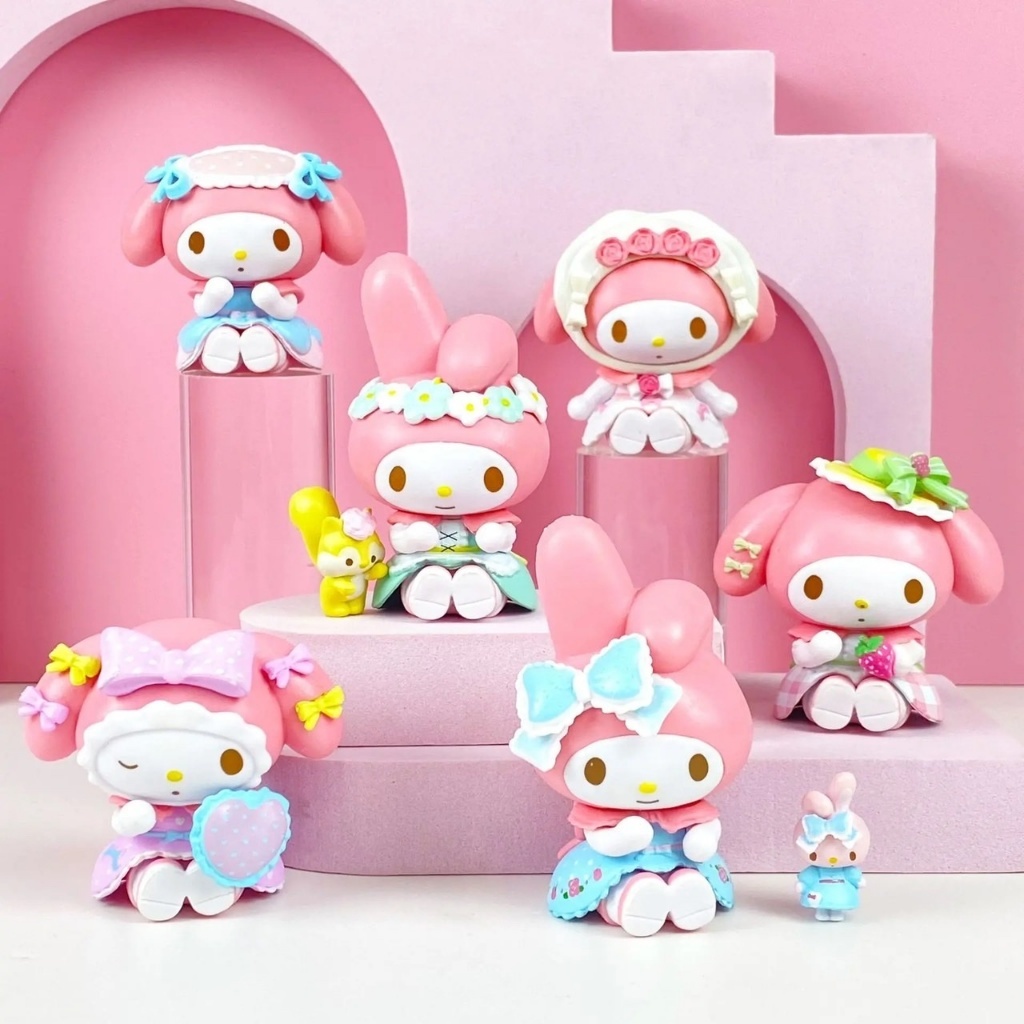 Blind box lightning 6 Kuromi melody models, set of 6 Kuromi secret gift ...