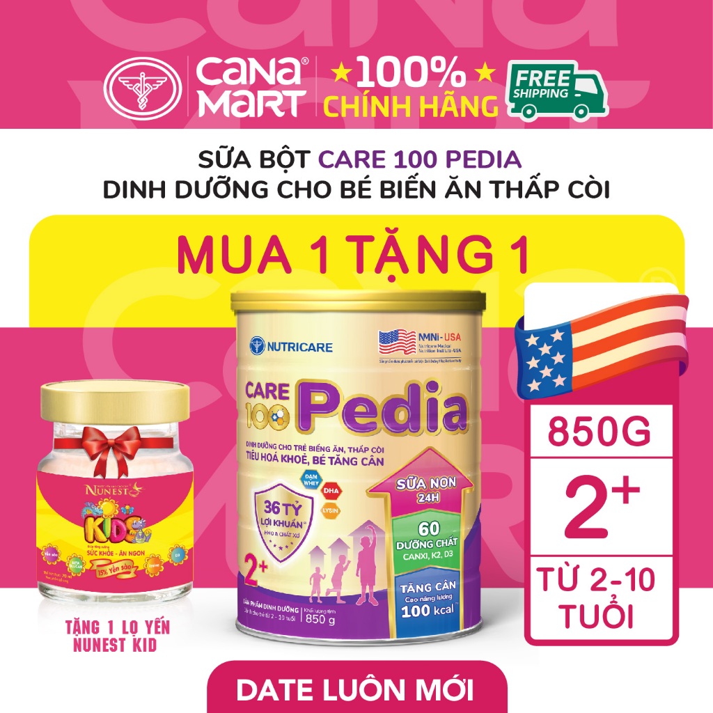 Care 100 PEDIA 2+ Nutricare Powdered Milk Weight Gain Enhances Immunity Healthy Digestion ...