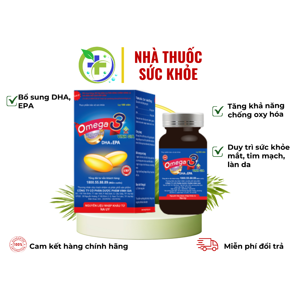 Omega 3 Triglycerid Vinh Gia - Supplement DHA, EPA, improve eye ...