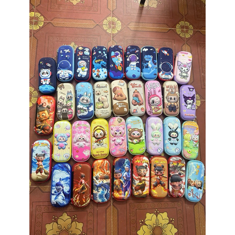 Cute embossed 3D pen case with NaTra, Baby Three, Capybara, Labubu and ...