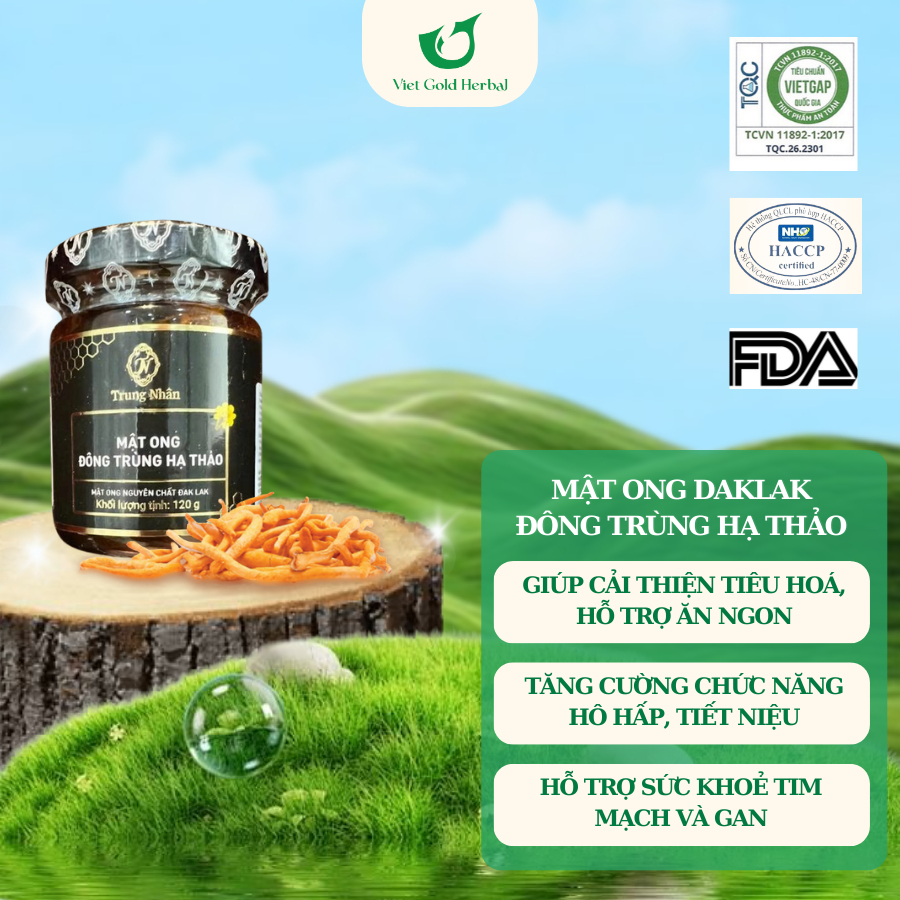 Drinking Water - Dak Lak Cordyceps Pure Honey - Trung Nhan - 120g ...