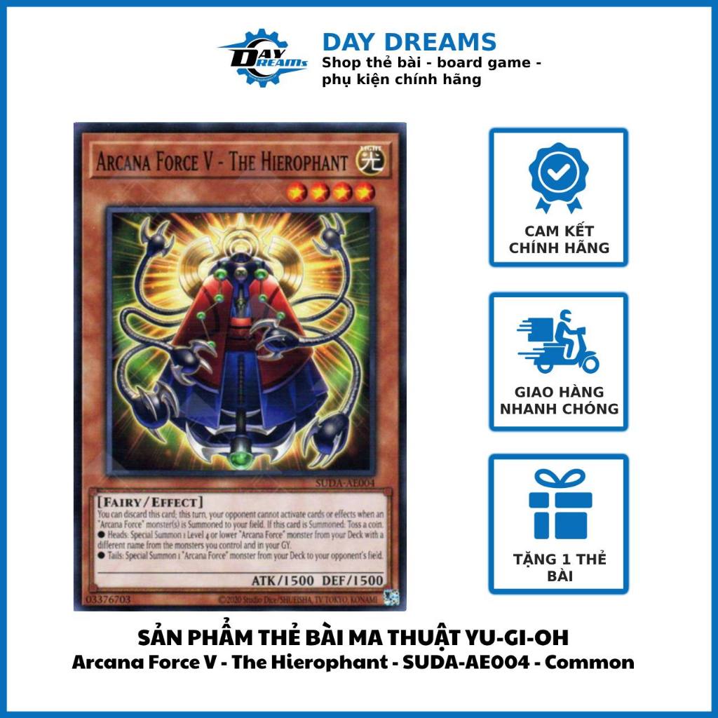Genuine YUGIOH CARD: Arcana Force V - The Hierophant - SUDA-AE004 - Common | Shopee Malaysia