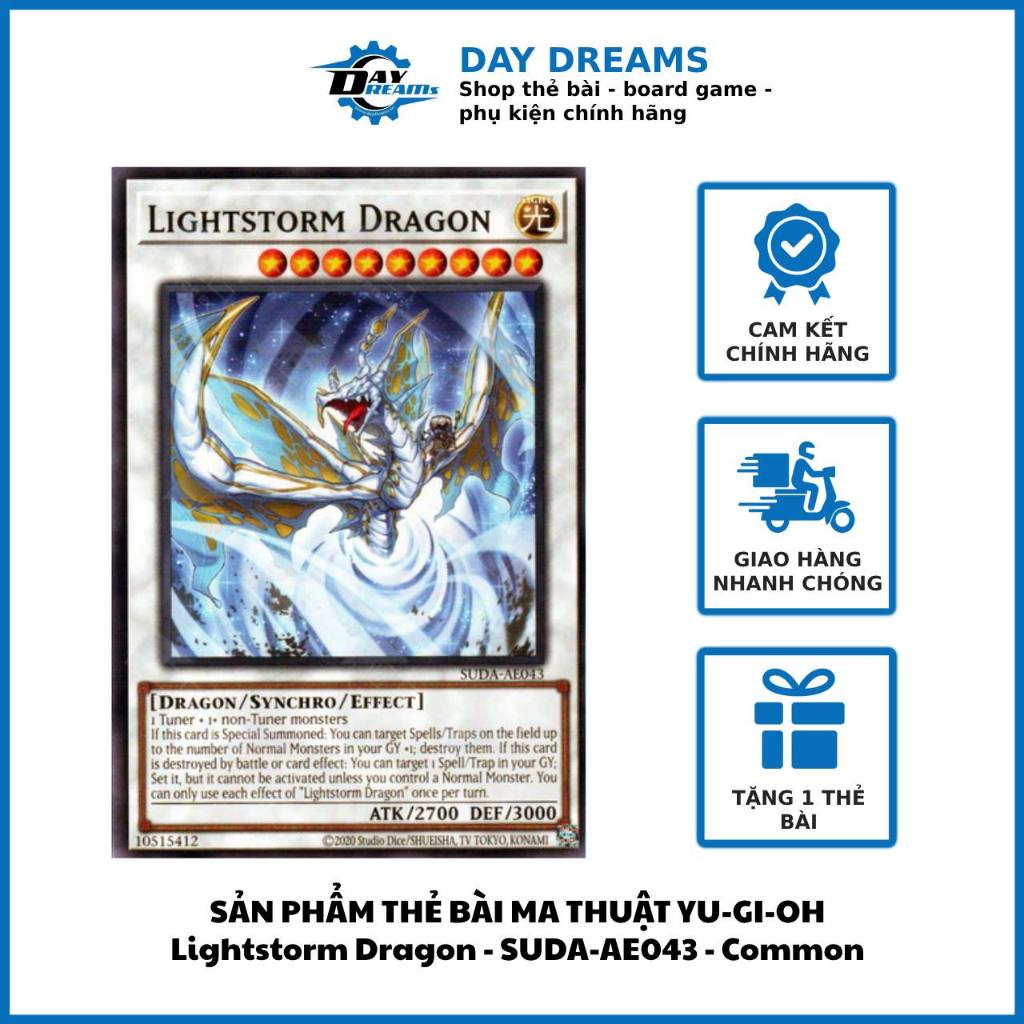 Genuine YUGIOH CARD: Lightstorm Dragon - SUDA-AE043 - Common | Shopee ...