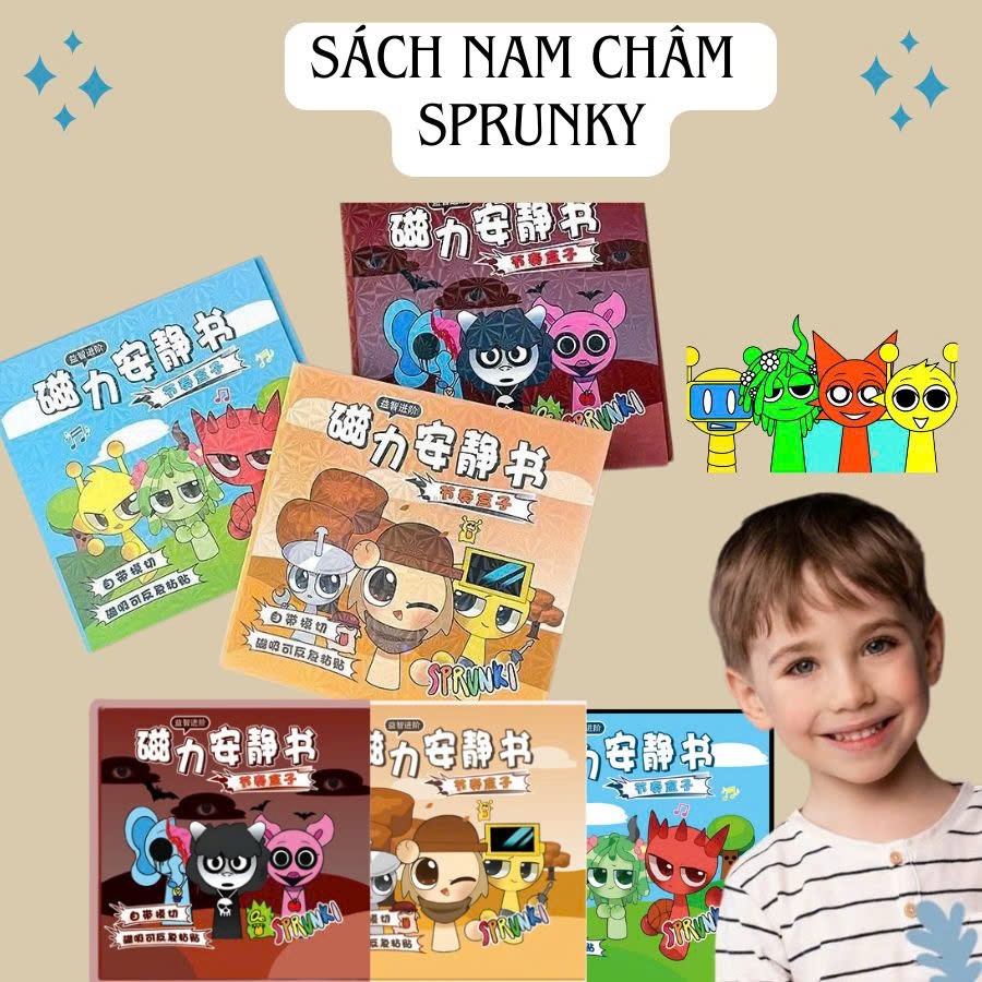 Kuromi Sprunki Minecraft Magnetic Sticker Book Toys Art Toys Sticker ...