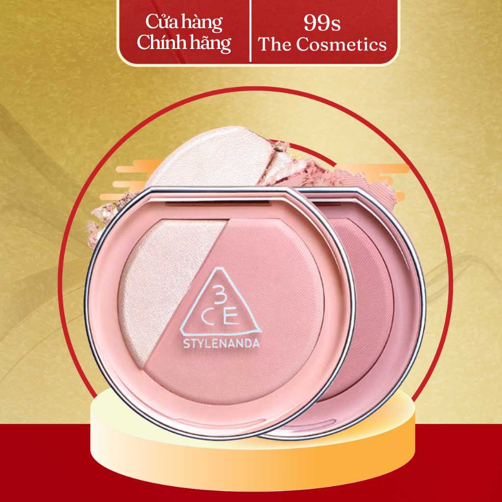 [Full Color palette] Blush + 3CE Blushlighter | Shopee Malaysia