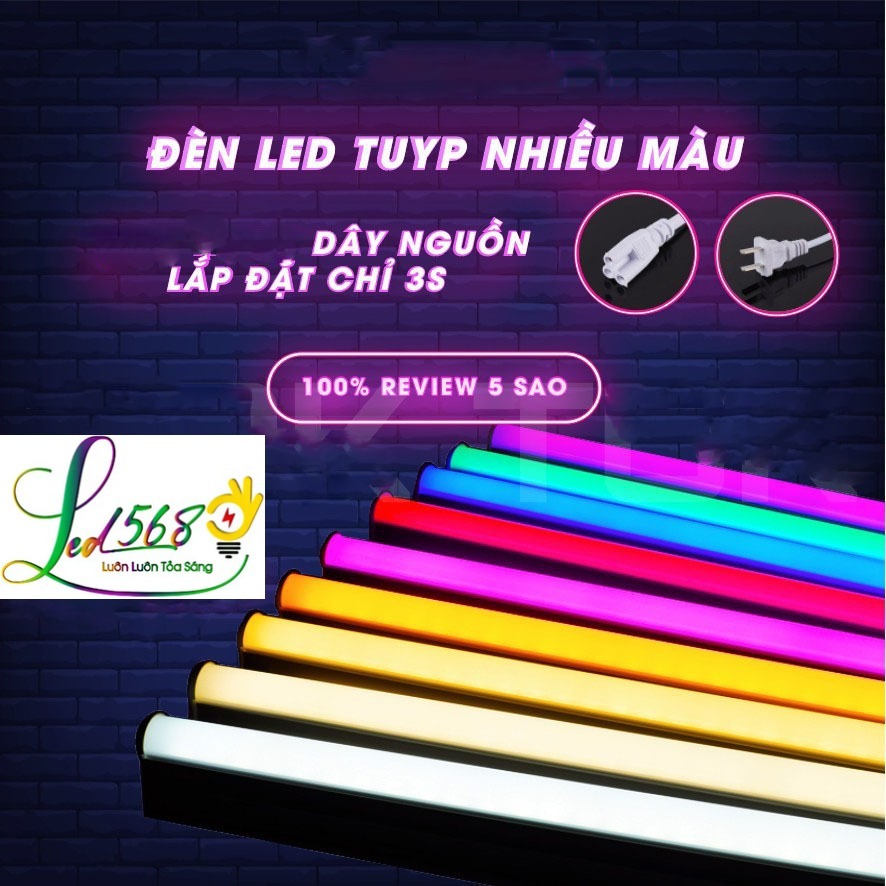 Multi-colored T5 Neon Led tube light, 30/60/90/120 cm long (Video ...