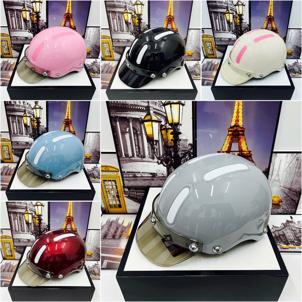 Style 2025/NAPOLI 6-hole 1/2 Head Helmet with Clear Blade | Shopee Malaysia