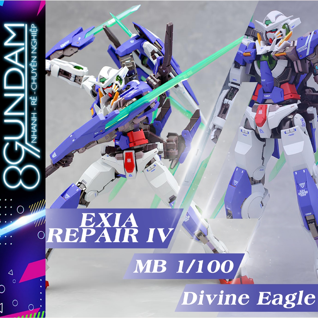 Pre-Assembled Model Metal Build 1/100 Exia Fighter Repair 4 R4 KO (with ...