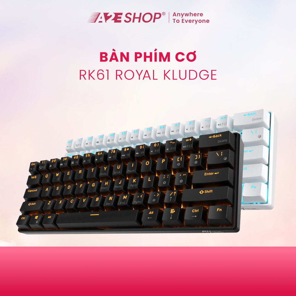 Royal Kludge RK61 Pro Bluetooth led mechanical keyboard (61 keys) Black ...