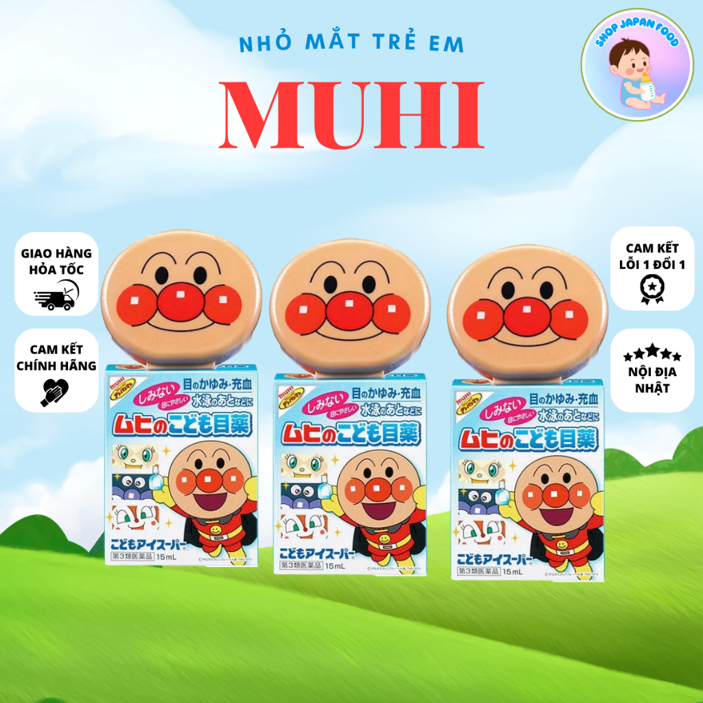 Japanese Muhi Eye Drops for Children from 3m+ with Carrying Case ...