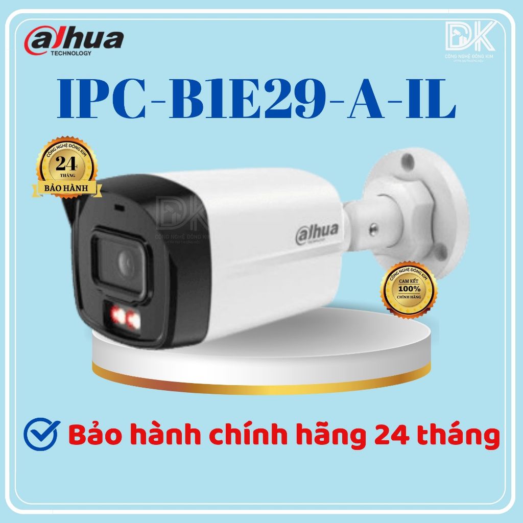 Dahua 2MP IP camera IPC-B1E29-A-IL with color, IPC-HFW1230S1P-S5 (with ...