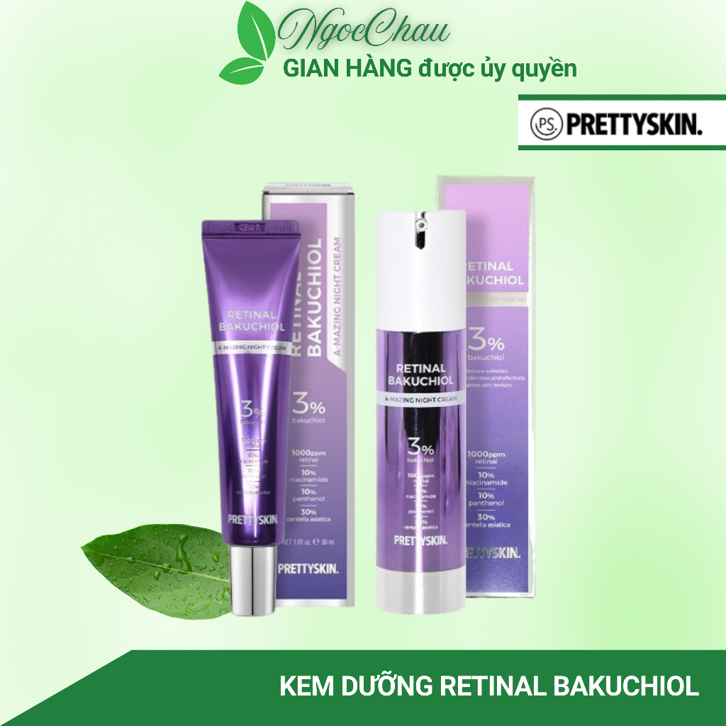 Retinal Pretty Skin, retinol Cream, Retinal Bakuchiol A-Mazing Night ...
