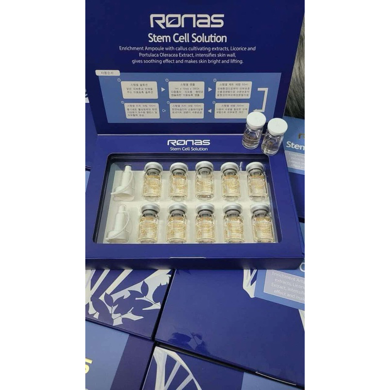 (DMN) Box of 10 tubes of Ronas Stem Cell Solution for Korean Skin Restoration and Regeneration ...