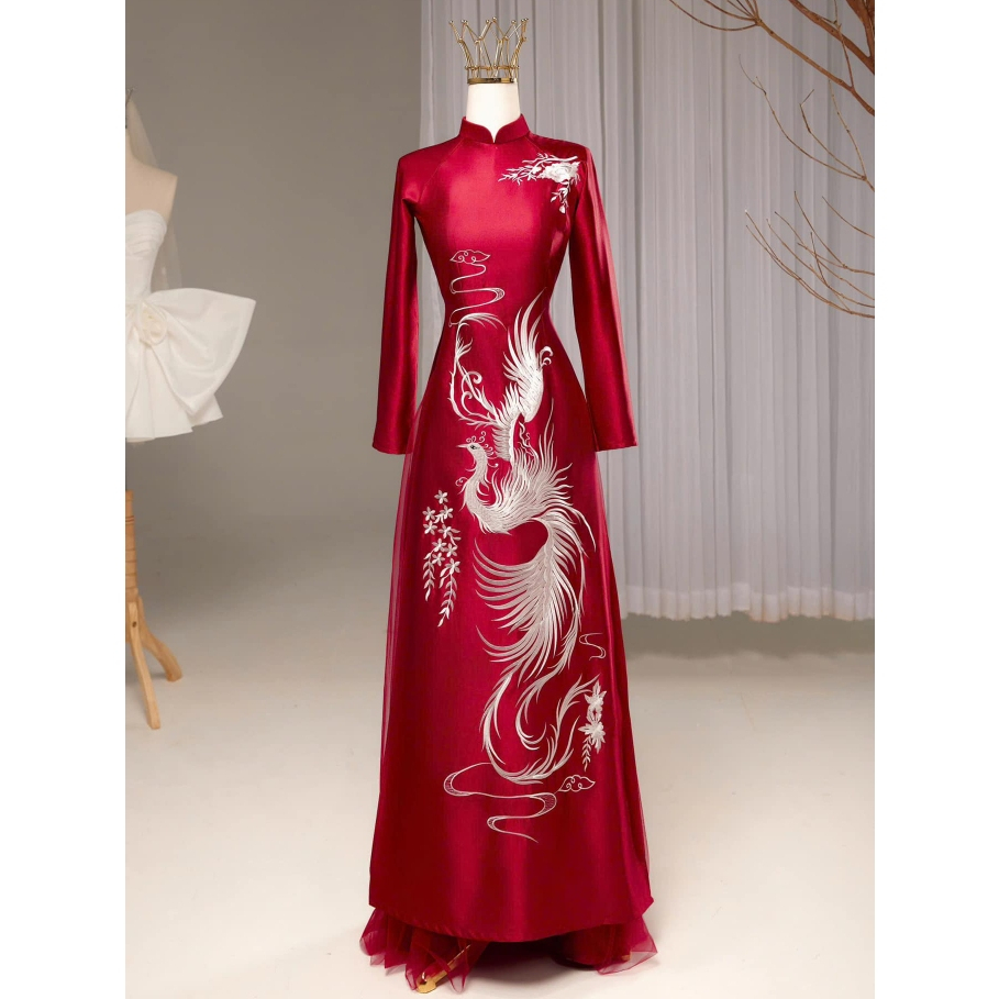 Phoenix middle-aged ao dai for mother, high-end luxury grandmother's ao ...