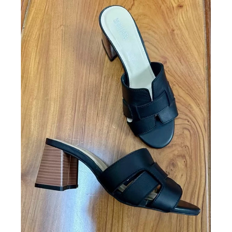 Quality 5cm high heel leather clogs (Genuine leather) | Shopee Malaysia