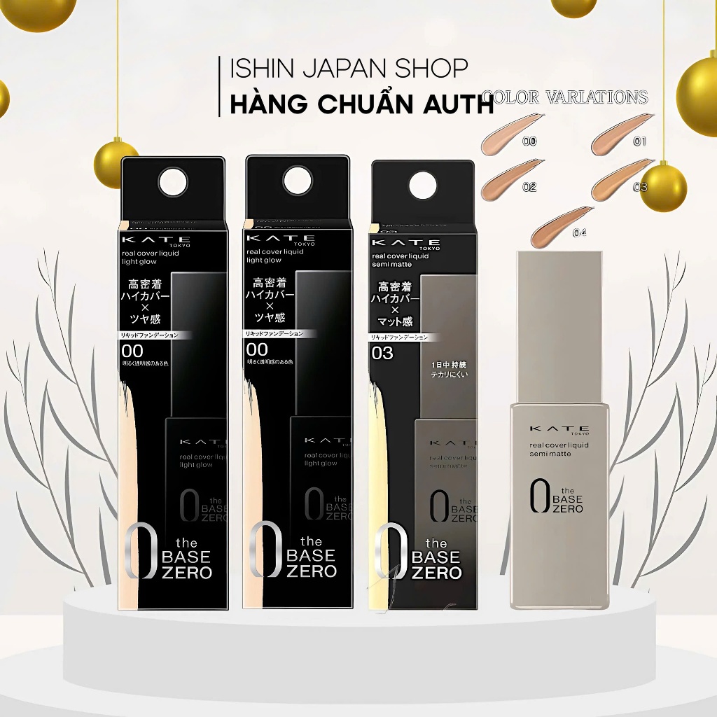 (New model 1) KATE The base zero foundation 30ml Japan LIGHT GLOW ...