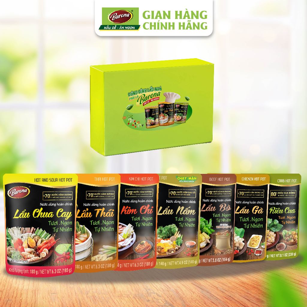 Spring Box of 7 packs of Barona Hot Pot Broth 180g | Shopee Malaysia