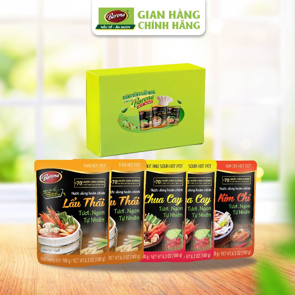 Combo of 2 packs of Thai Hot Pot, 2 packs of Spicy and Sour Hot Pot, 1 ...