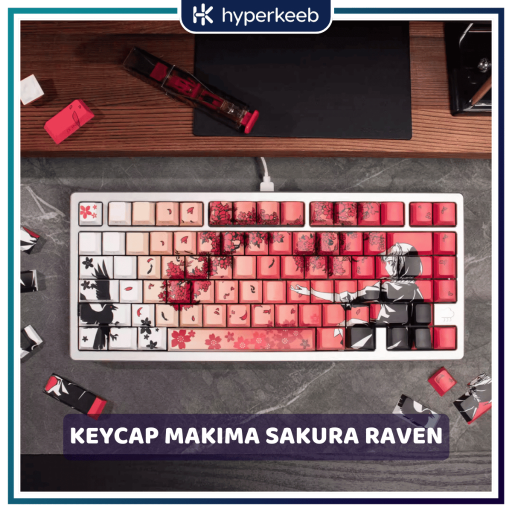 - Cool Makima Sakura Anime Keycap, Thick PBT, Through LED, Cherry ...