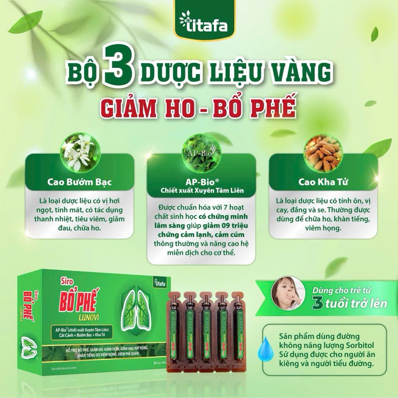 Lunovi Lung Tonic Syrup - Supports lung tonic, reduces cough, reduces ...