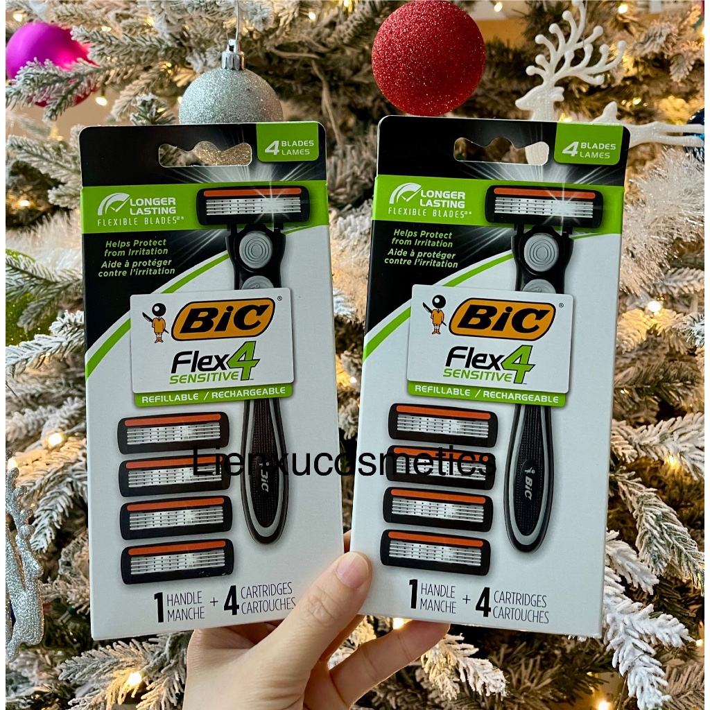 Bic Flex 4 Sensitive Razor, 1 Razor + 4 shaving heads | Shopee Malaysia