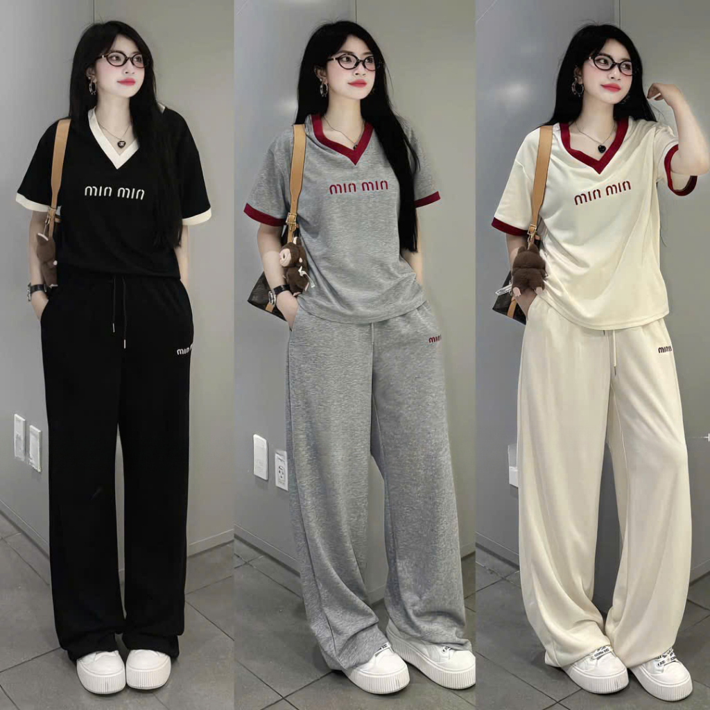 Q60 Women's Summer Outfit Set, Loose T-shirt Mixed with Hottrend ...