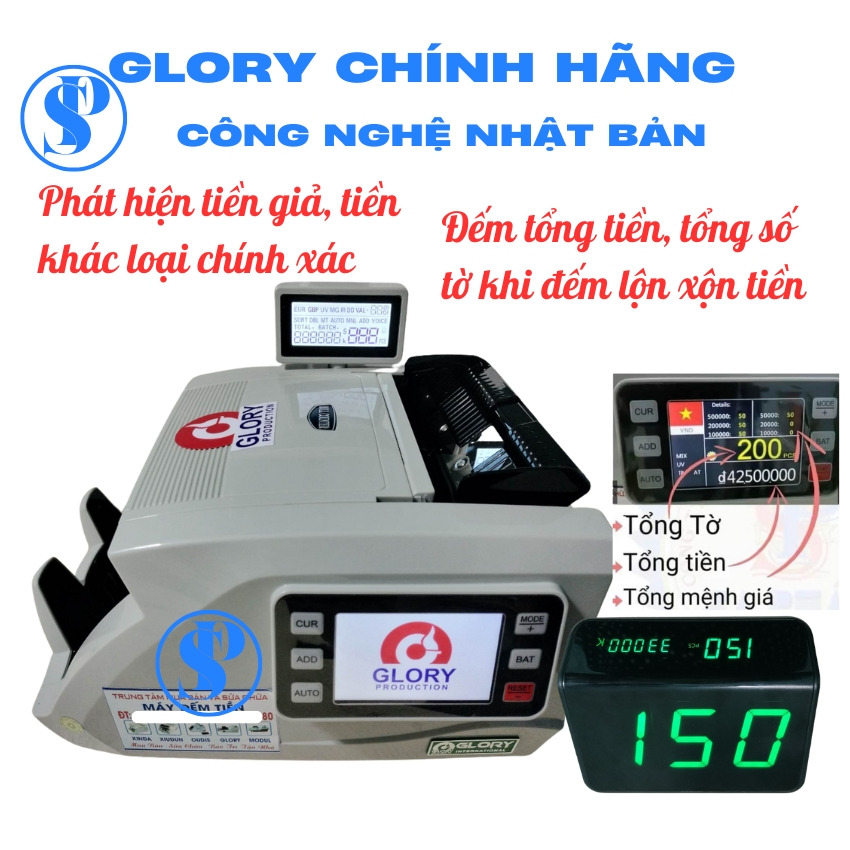 GLORY 8060A high-end money counter detects counterfeit money, counts ...