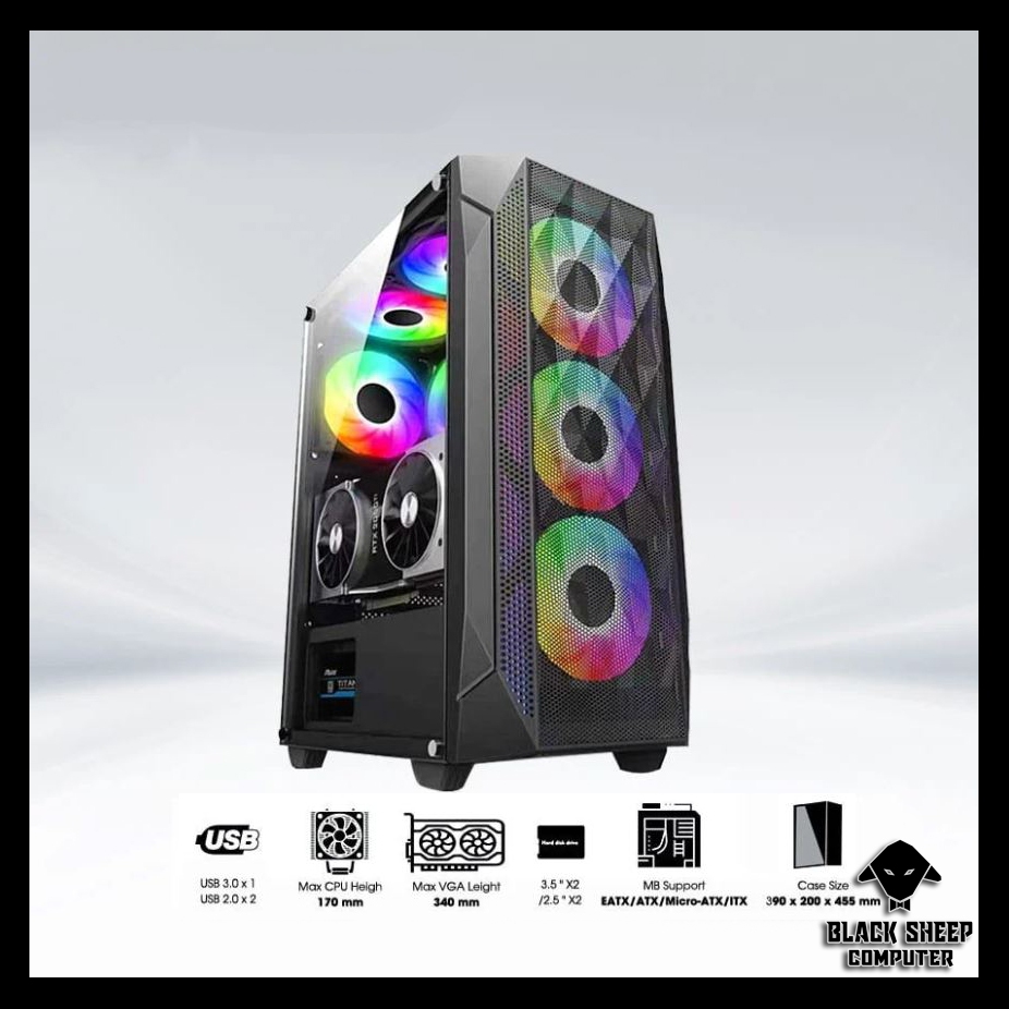 Coolerplus EB02 Case (3 LED FAN AVAILABLE) | Shopee Malaysia