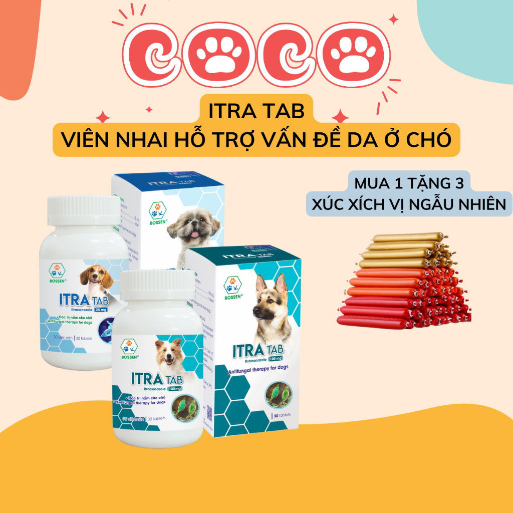 [Box of 30 tablets] ITRA TAB Chewable Tablets to Support Dog Skin ...
