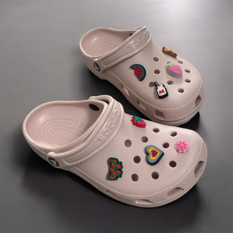 Crocs Classic Genuine super rare defective pink powder (with jb ...