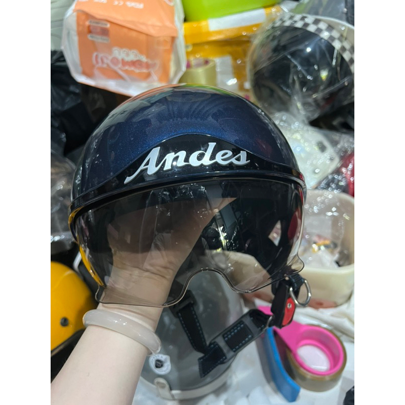 [Old Helmet] Genuine used ANDES m139 half-head helmet. Real shop photos ...
