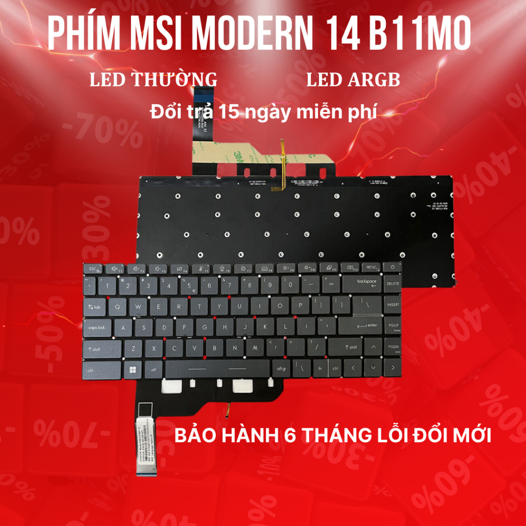Laptop keyboard MSI Stealth GS66, Raider GE66, Vector GP66, MSI Modern ...