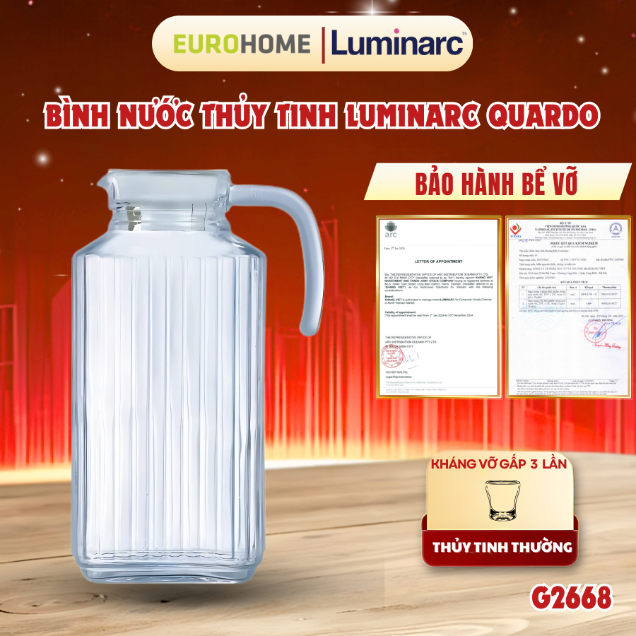 Genuine glass bottle Luminarc Quadro 1.7L | Shopee Malaysia
