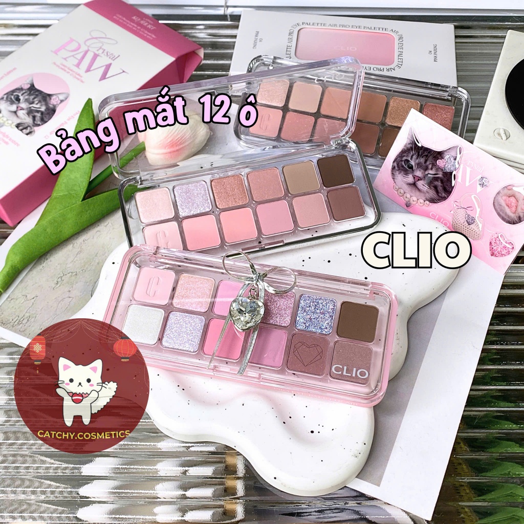[CLIO] Clio 12-pan Pro Eye Palette Air Eyeshadow Palette, Natural Light ...