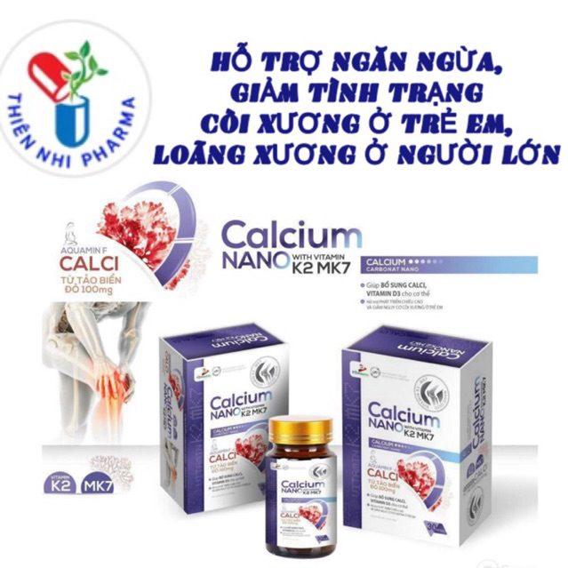 CALCIUM NANO K2 MK7 PILLS FROM RED BRACE ALGAE, SUPPORTS STRONG BONE ...