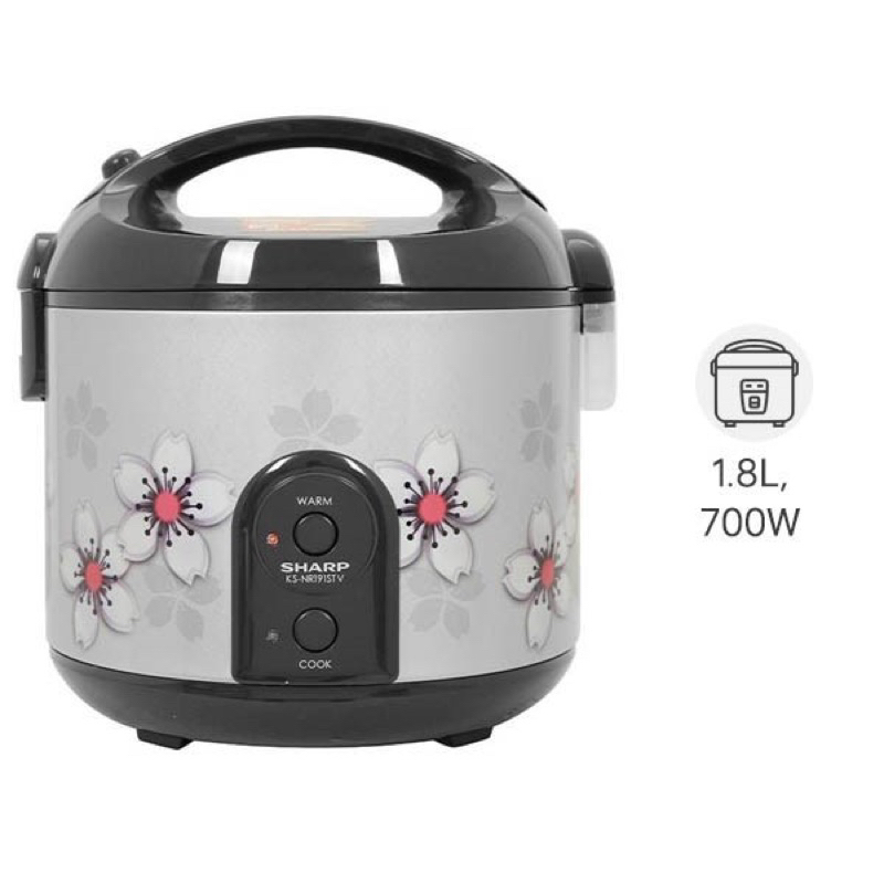 Sharp 1.8 liter lidded rice cooker KS-NR191STV | Shopee Malaysia
