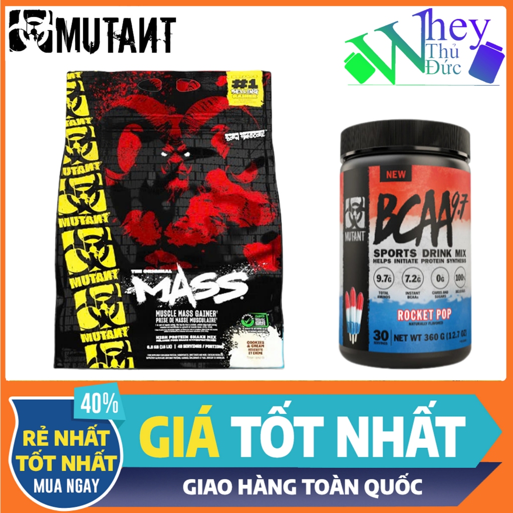 Perfect Combo: Mass Mutant 6,8kg + BCAA – Increase Muscle, Fill Protein ...