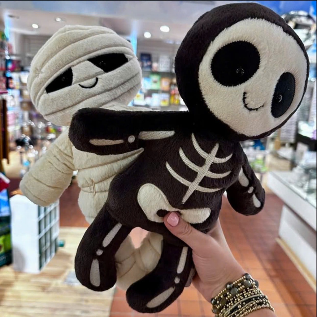 (NEW) Jellycat Munmy Bob - Skeleton Bob full Stamp + Tag (Includes ...