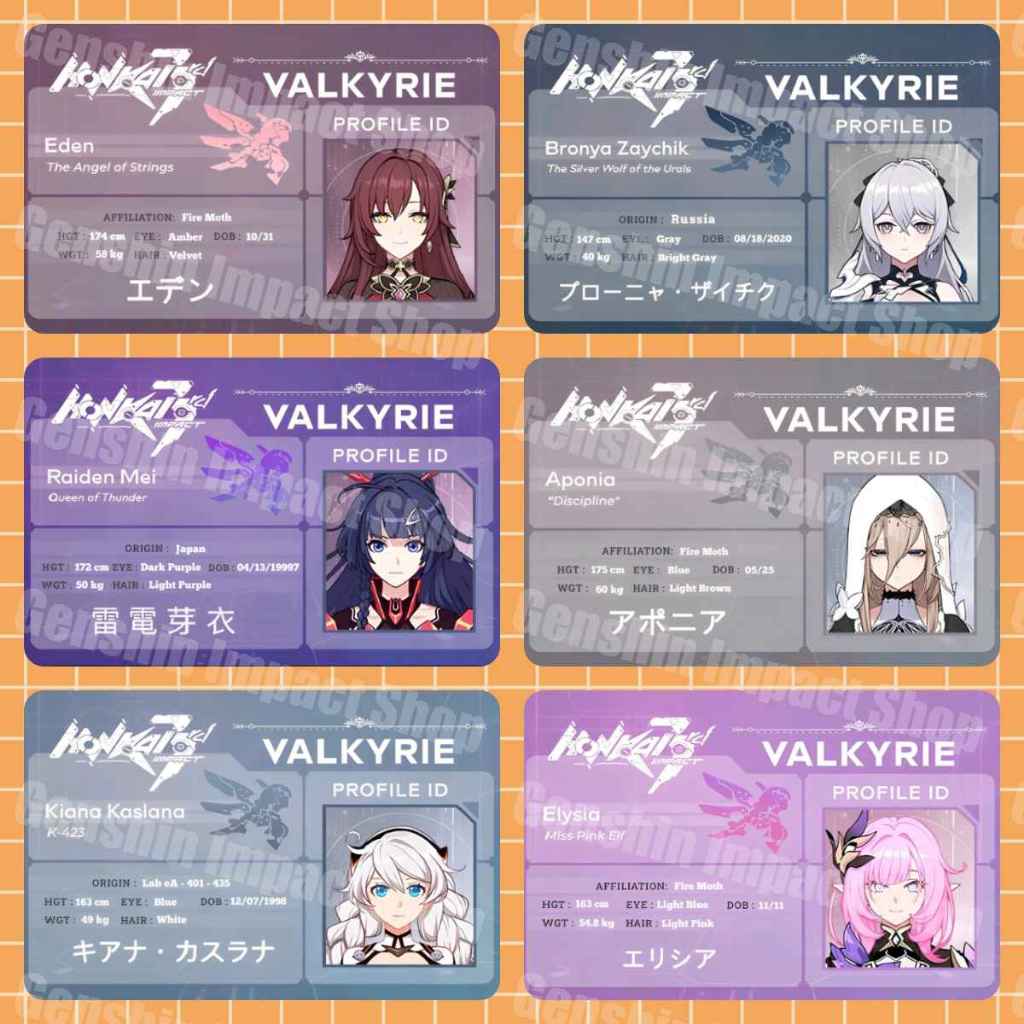 Honkai Impact 3 ID card photo | Shopee Malaysia