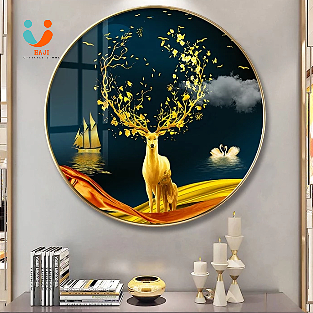 Haji round mirror art painting - beautiful interior decoration painting ...