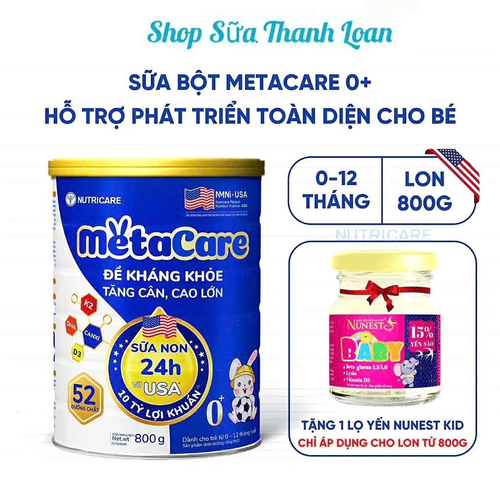 [December 2026] [Free Bird's Nest] Nutricare MetaCare 0+ Powdered Milk 800g Healthy Resistance ...