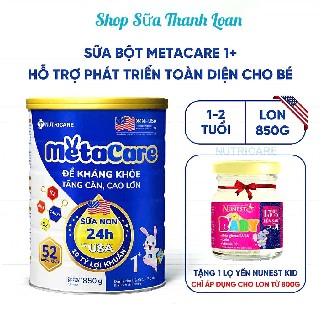(December 2026) (New Model) Nutricare MetaCare 1+ Powdered Milk 850g Healthy Resistance, Weight ...