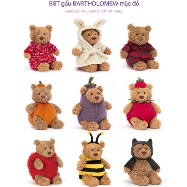 [Jellycat GENUINE]Collection of BARTHOLOMEW Jellycat Teddy Bear ...