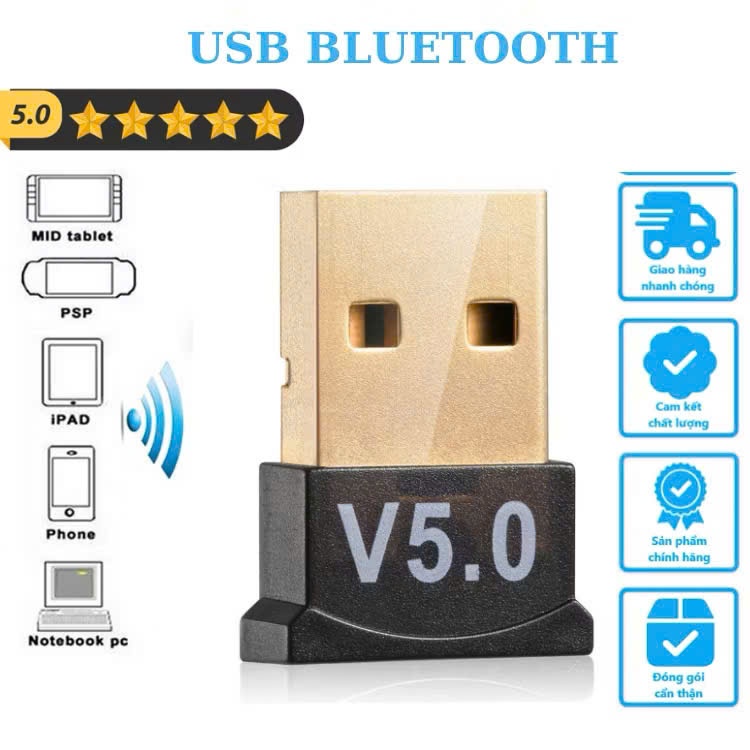 Usb Bluetooth 5.0 Dongle CSR, High Speed Bluetooth Transceiver for PC ...