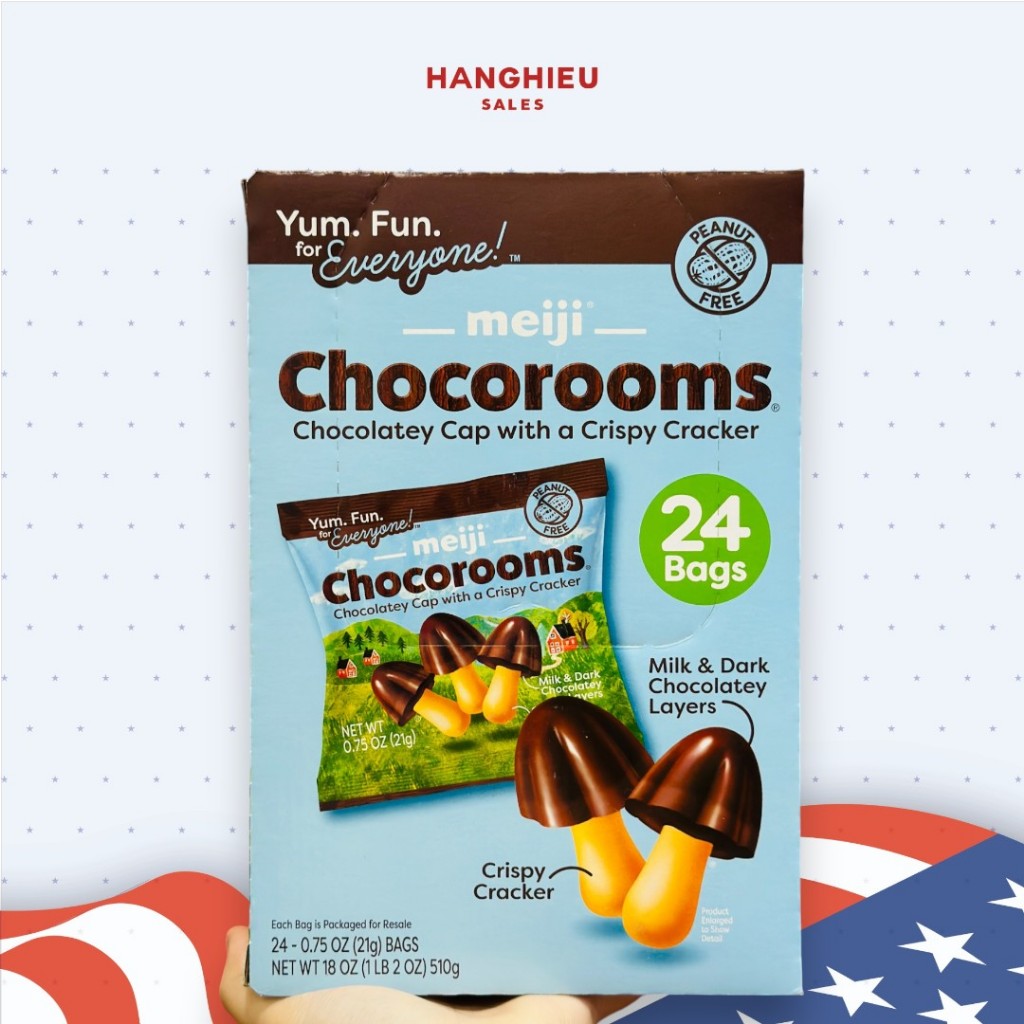 Meji Chocorooms milk chocolate mushroom cake (box of 24 packs) | Shopee Malaysia