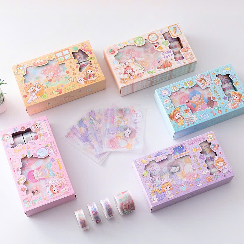 Cute Baby Three Labubu and Capybara stickers Combo of 5 bags (1 bag ...