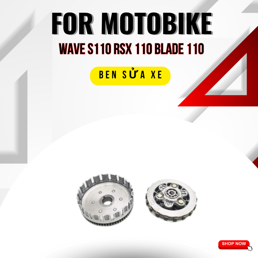 Waves 110 Wave RSX 110 Wave Blade rear clutch set, premium grade 1, 4 ...