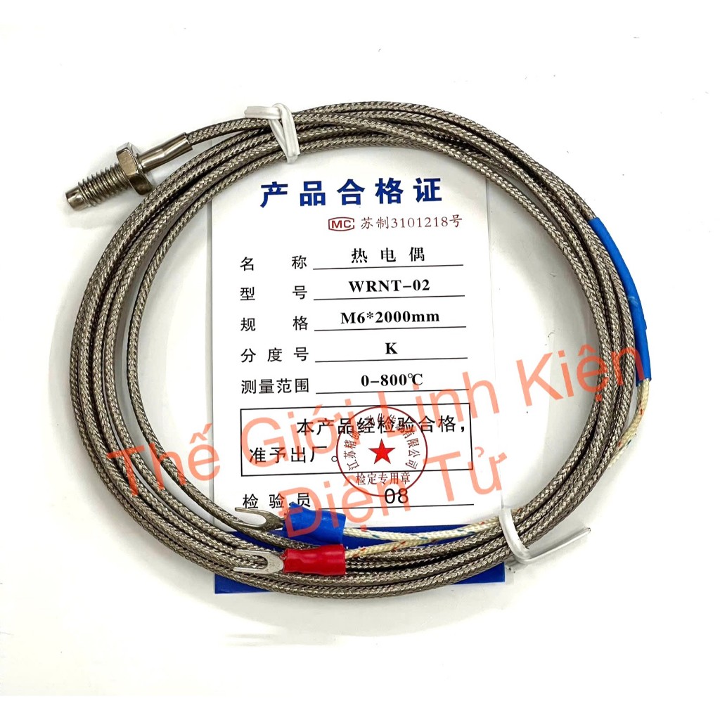 Thermal sensor measuring wire type K 800 C (M6) 2 meters long | Shopee ...