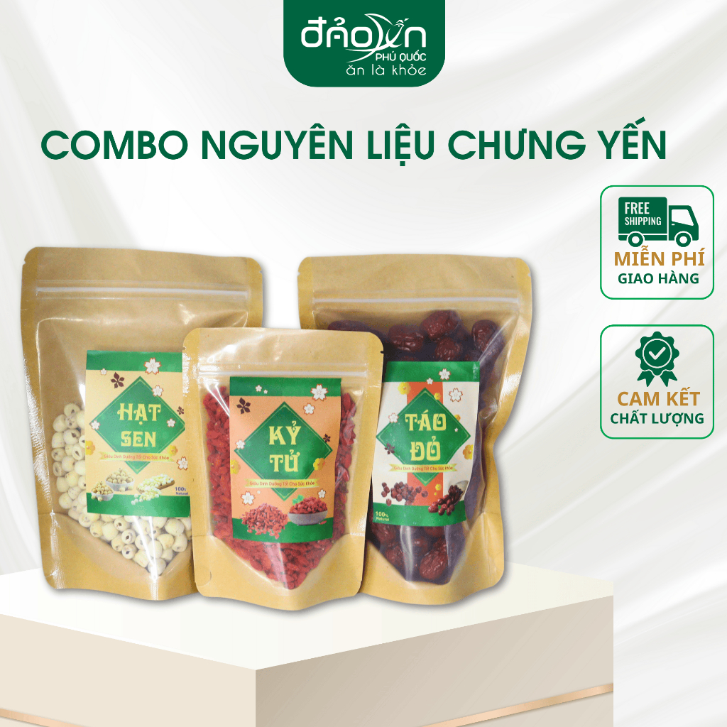 Combo Red Apple, Goji berry, Dried Lotus Seeds - Nutrition, Body ...